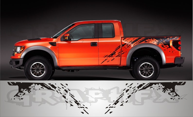 Splash Bed Side Graphics Decals Compatible with Ford Raptor | Etsy