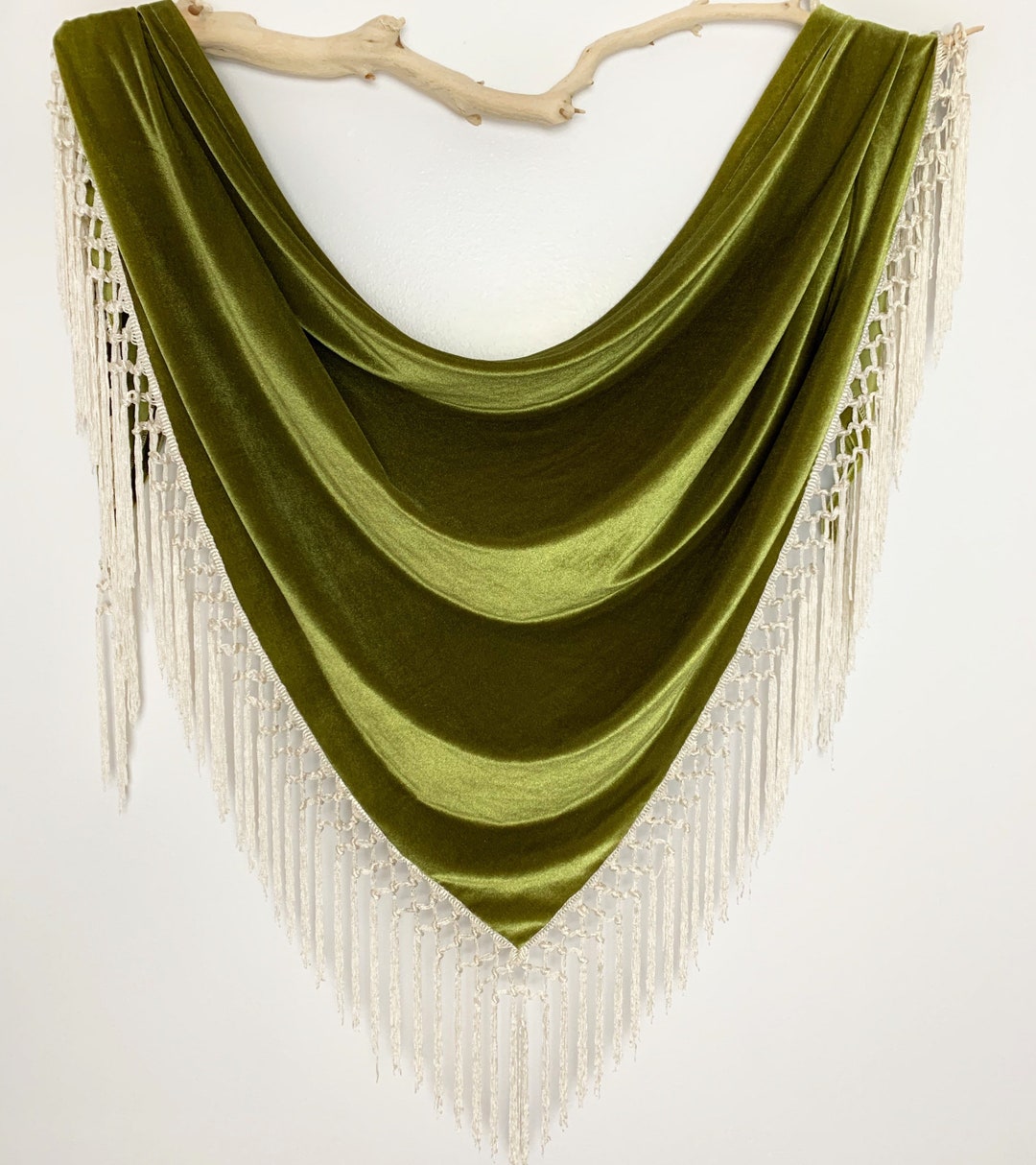 Olive Green Bridal Shawl, Wedding Shrug, Winter Wrap Coverup, Velvet ...