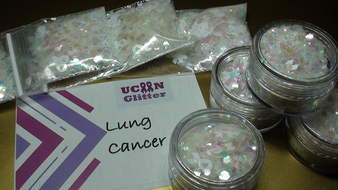 Lung Cancer Awareness Glitter Mix, White Ribbon Glitter for Resin ...