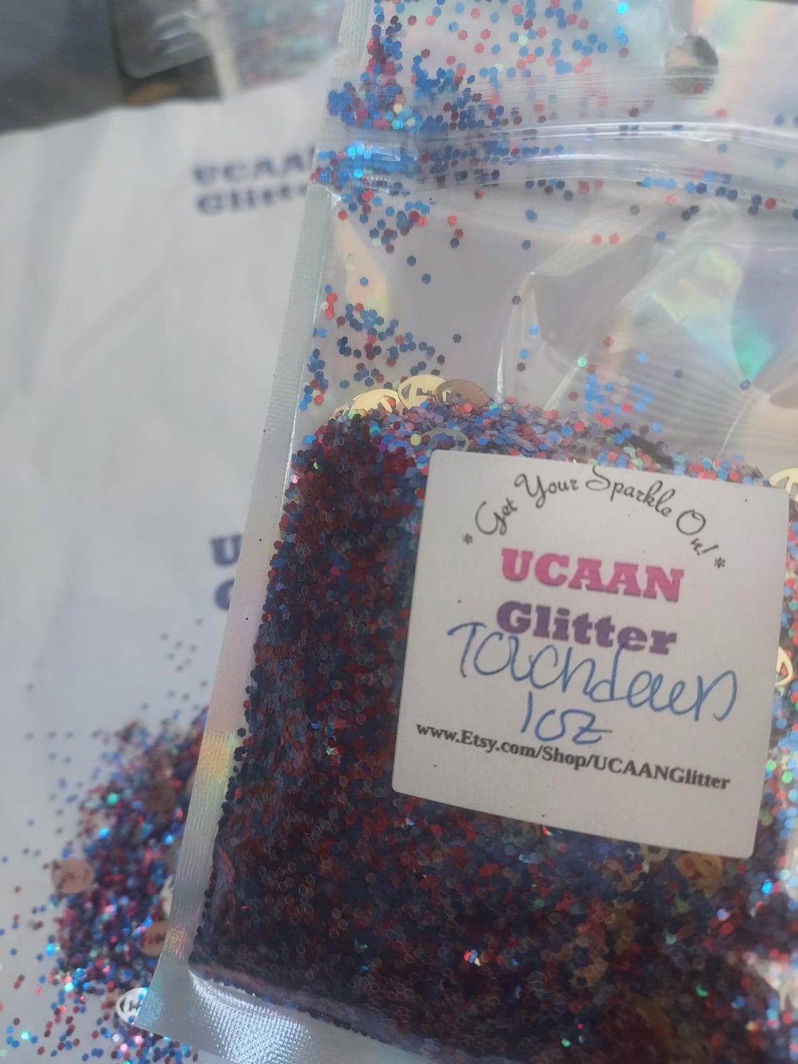 Touchdown USA Custom Glitter 4 Resin, NFL, DIY Crafts, Jewelry, Slime ...