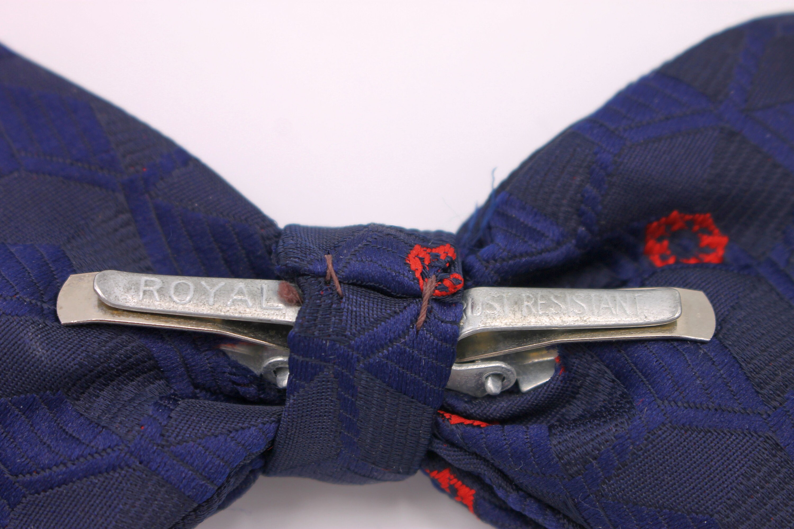 Navy Blue Butterfly Clip on Bow Tie by Royal - Etsy UK