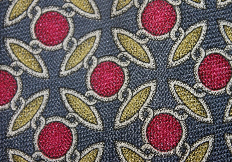 Blue Countess Mara Necktie With Lime and Pink Lattice Pattern - Etsy