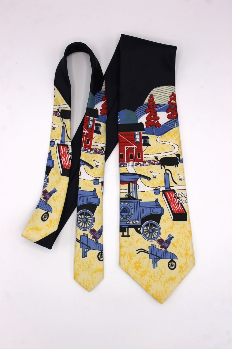 Farm Scene Large Design Tie by Don Loper - Etsy