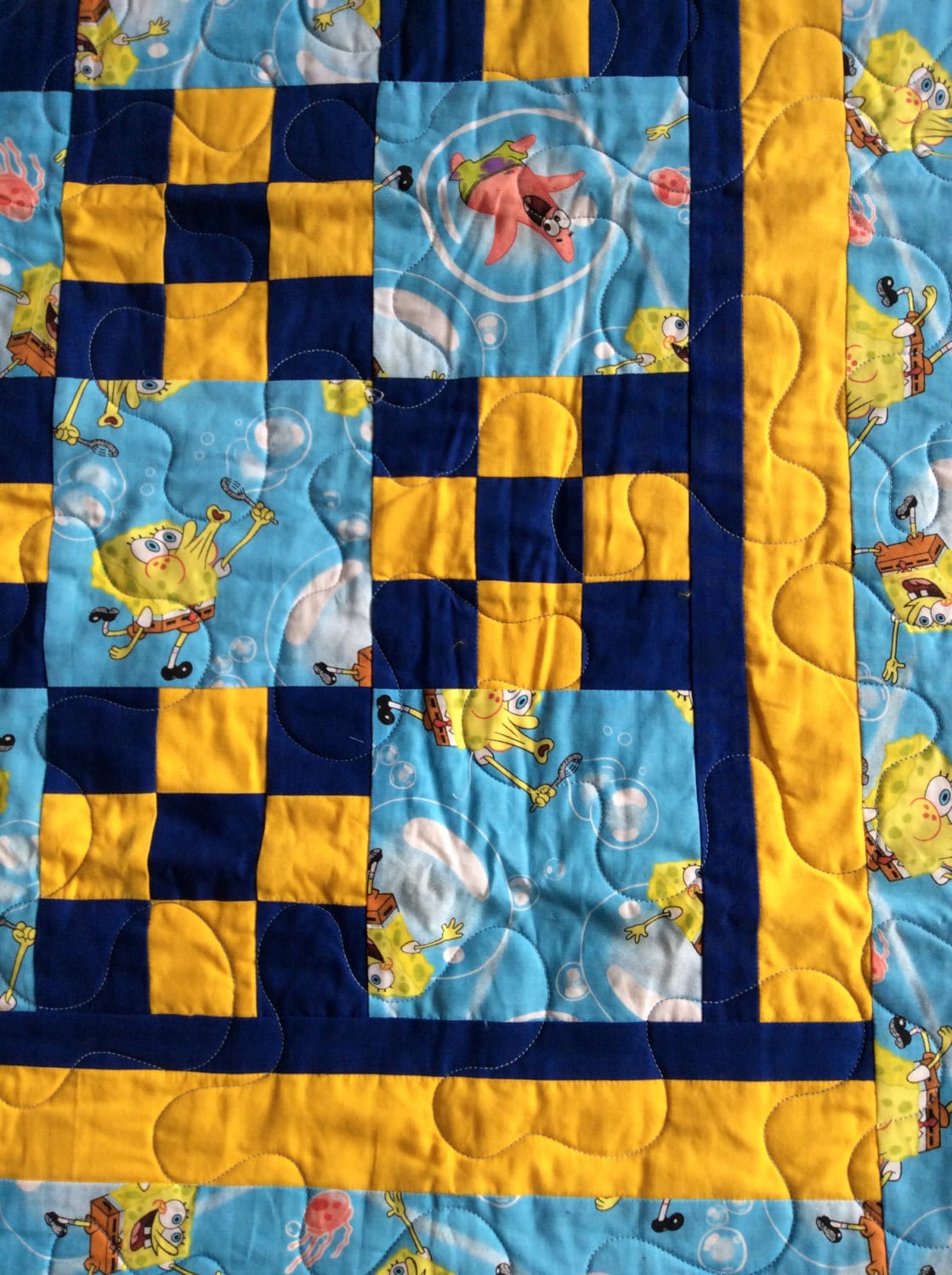 SPONGEBOB Quilt Any Child Will LOVE Perfect for Crib or Lap Quilt or ...