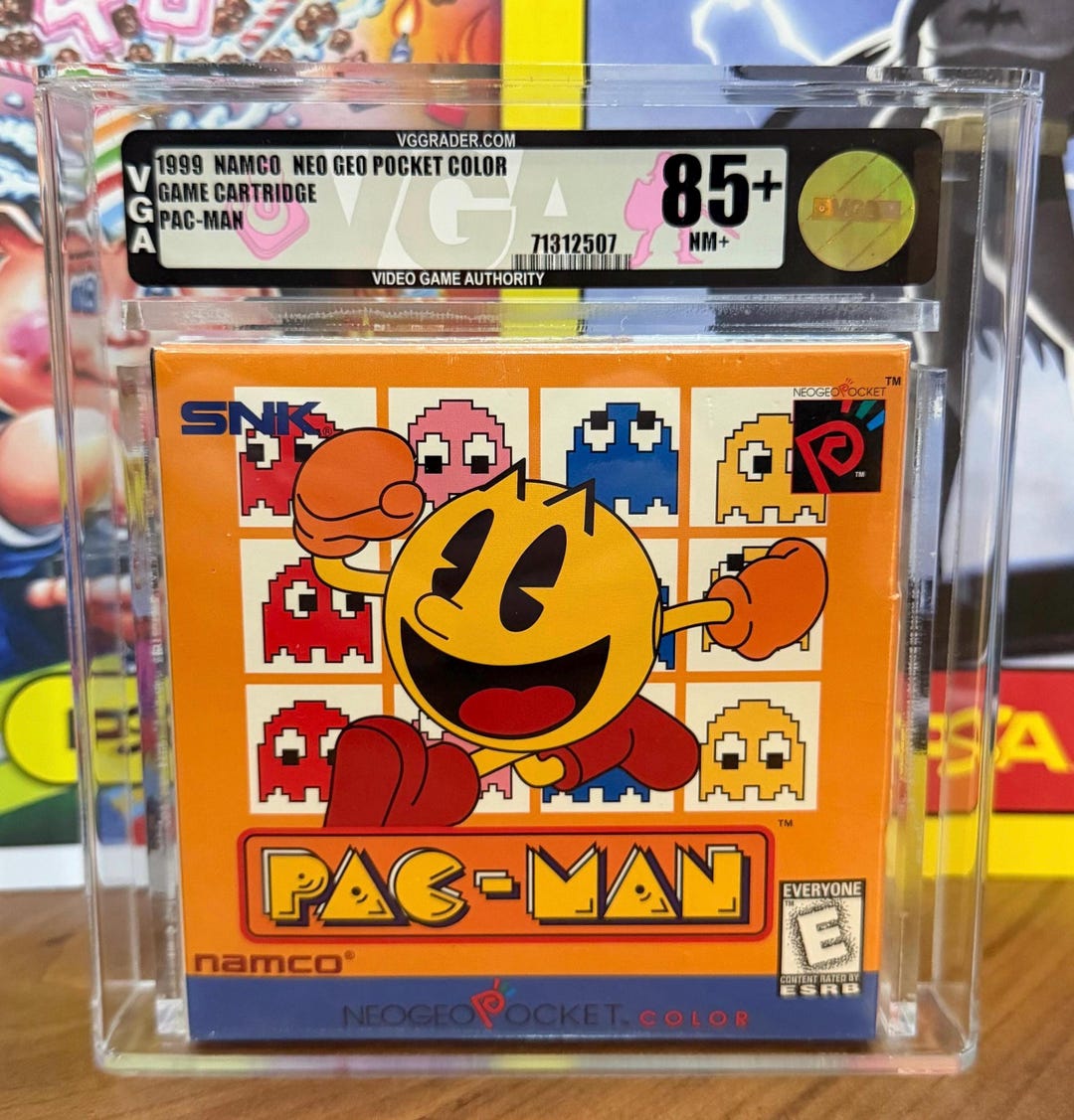 Vintage 1999 Pac Man ~ Neo Geo Pocket Color Video Game - Graded VGA 85 ...