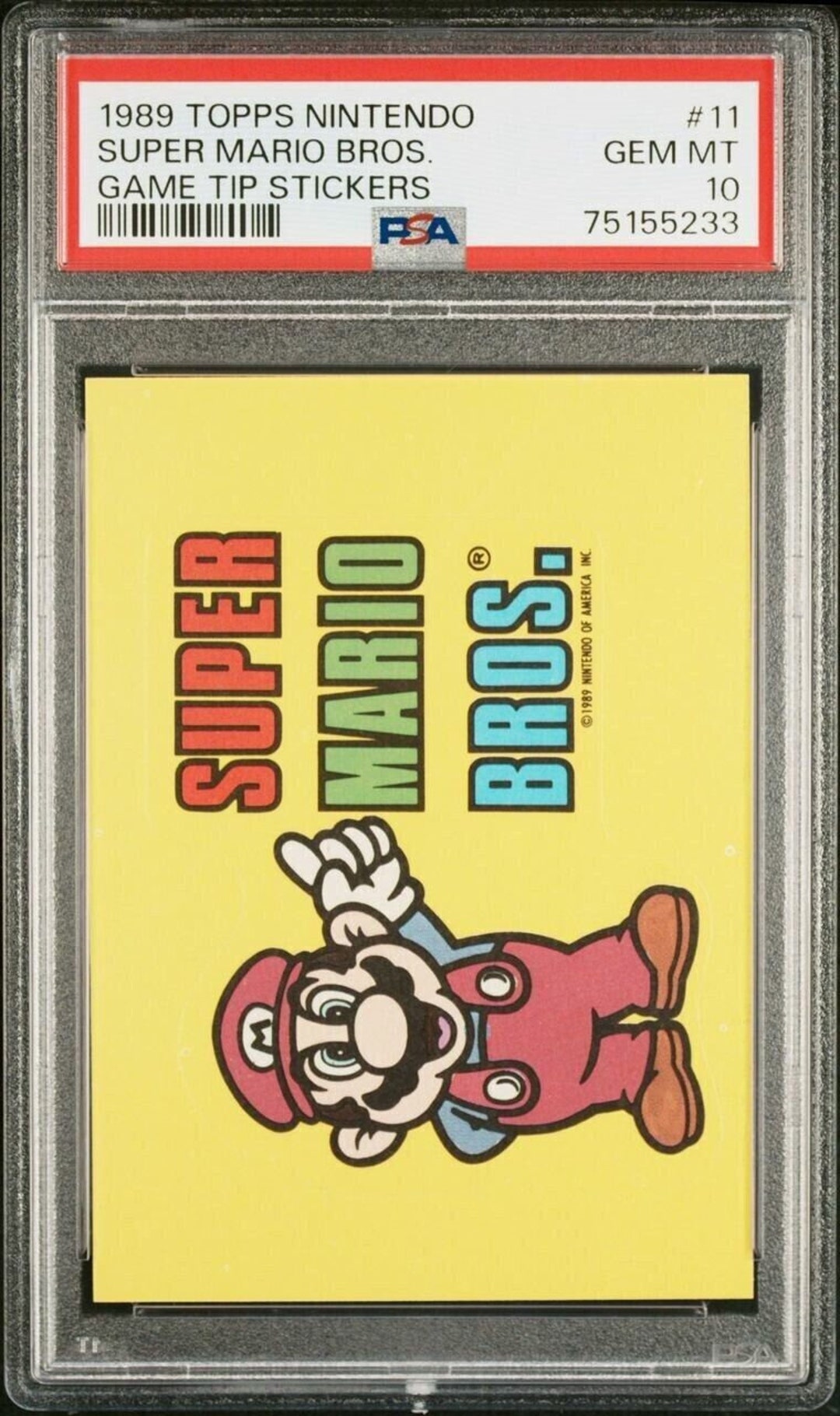 Vintage 1989 Super Mario Bros 11 Game Tip Stickers PSA 10 Gem MINT ...