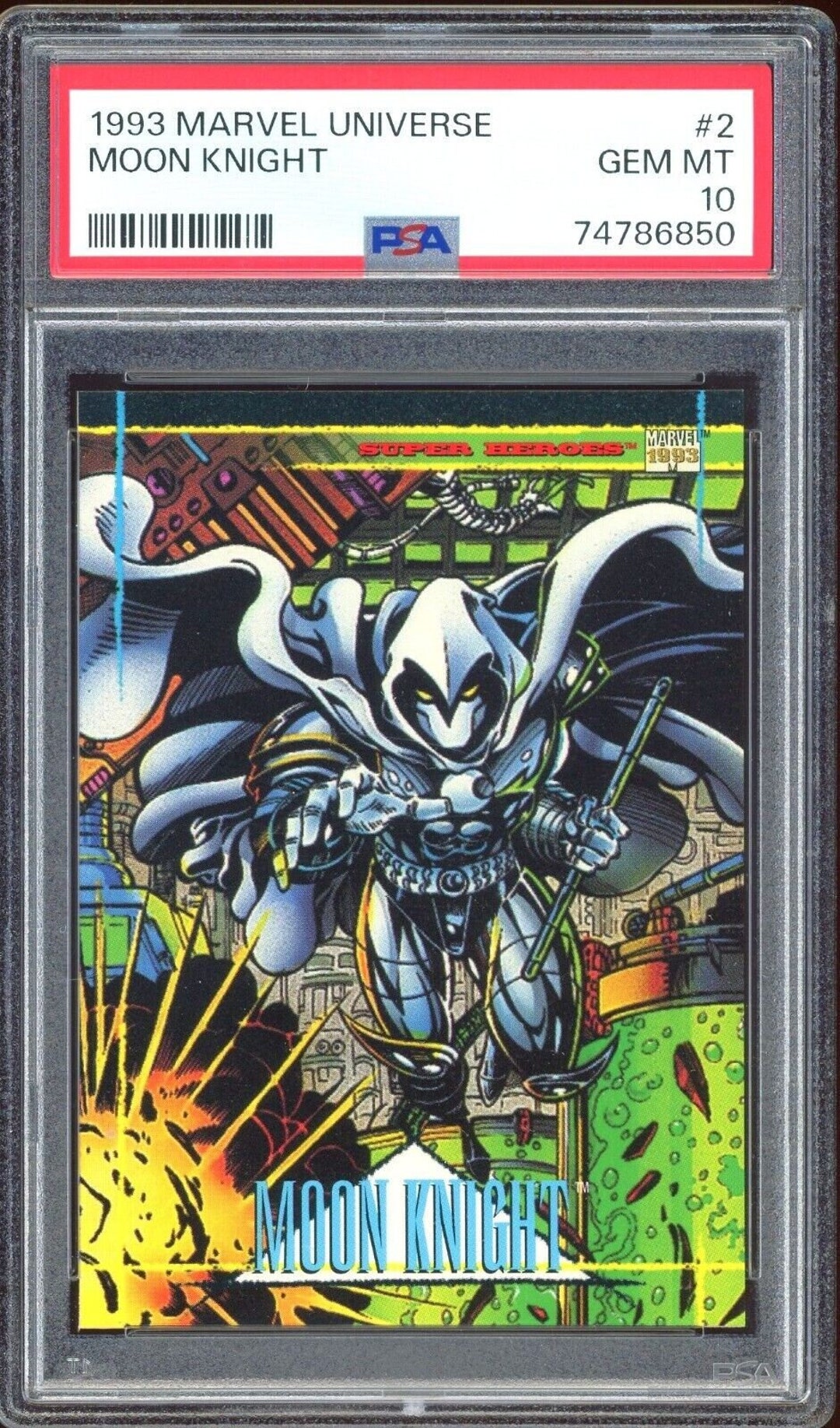 Vintage 1993 MOON KNIGHT 2 PSA 10 Gem Mint Marvel Universe Collector ...