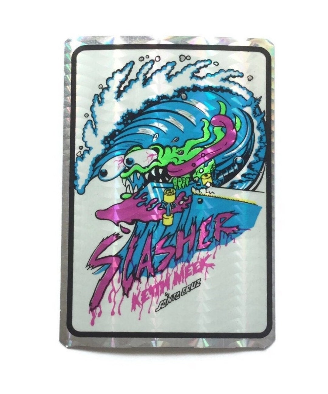 Vintage SLASHER PRISM Sticker ~ Santa Cruz Keith Meek Vending Sticker ...