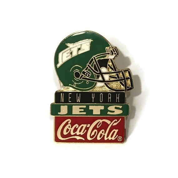 1993 Vintage NY JETS Pin + backs ~ New Nos ~ NFL Foot… - Gem