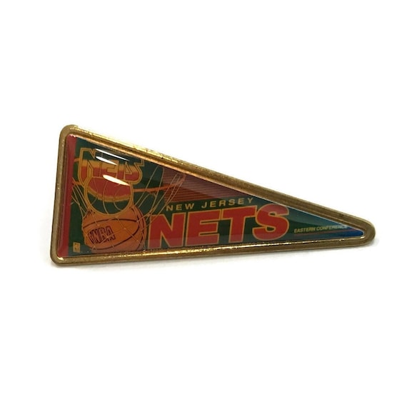 Vintage NETS Pin ~ New ~ NBA Basketball Collector Pen… - Gem