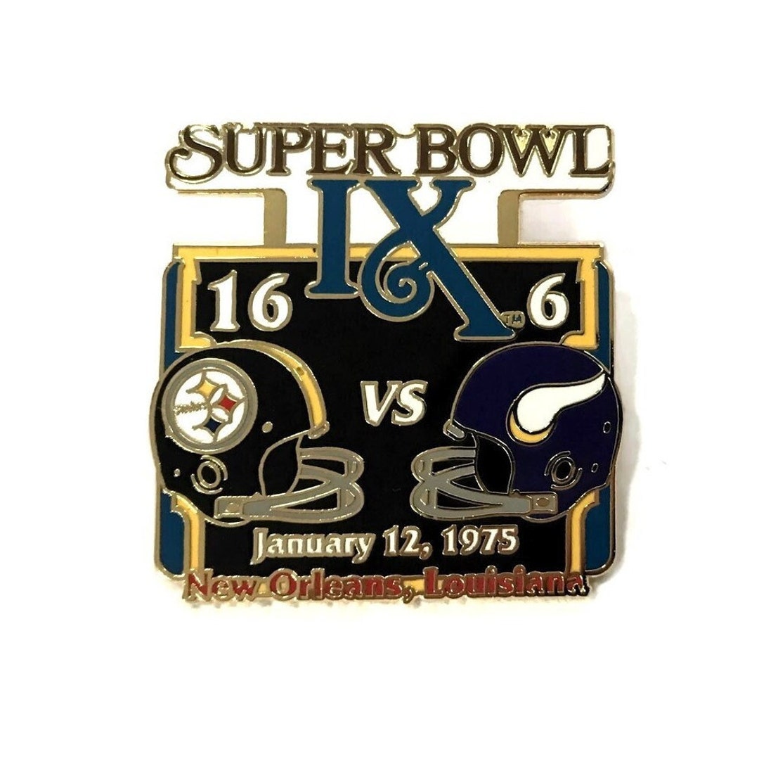 Vintage STEELERS VIKINGS Super Bowl Pin new Rare Official - Etsy