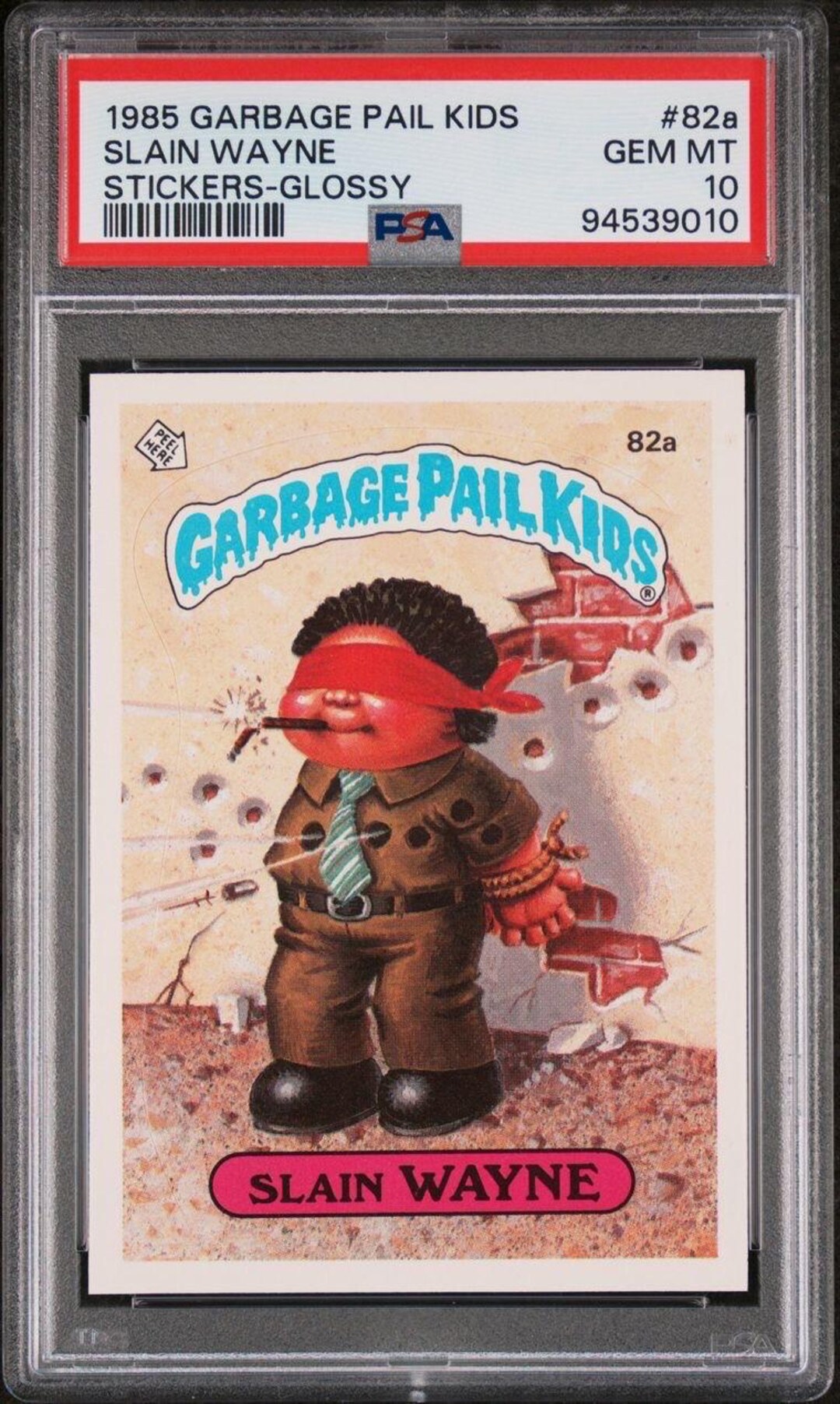 Vintage 1985 Slain Wayne Garbage Pail Kids Sticker Card ~ Glossy ...