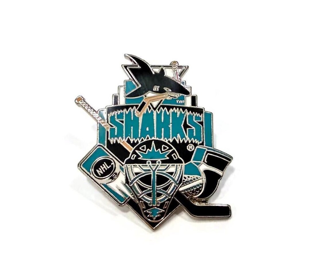 1997 Vintage LA SHARKS Pin & Backs~ New / Nos ~ NHL National Hockey ...