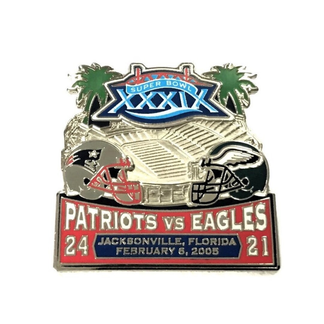 Vintage PATRIOTS EAGLES Super Bowl Pin new Rare Official NFL - Etsy UK