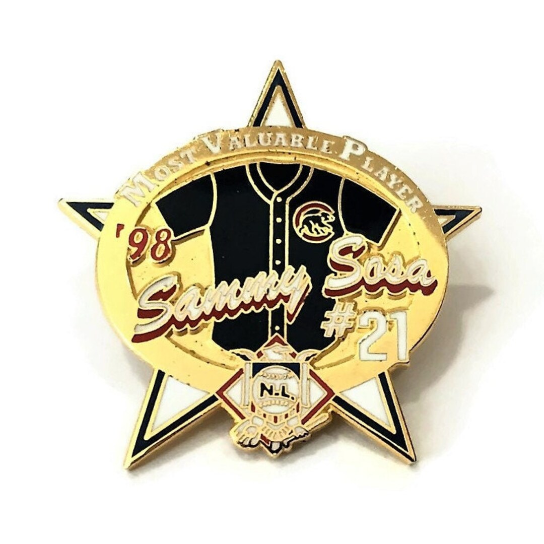 1998 Vintage CUBS Sammy Sosa Pin Official MLB Baseball MVP Collector ...