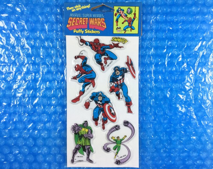 1984 Spider-man Puffy Sticker Set! Brand New & Factory Sealed! Captain ...