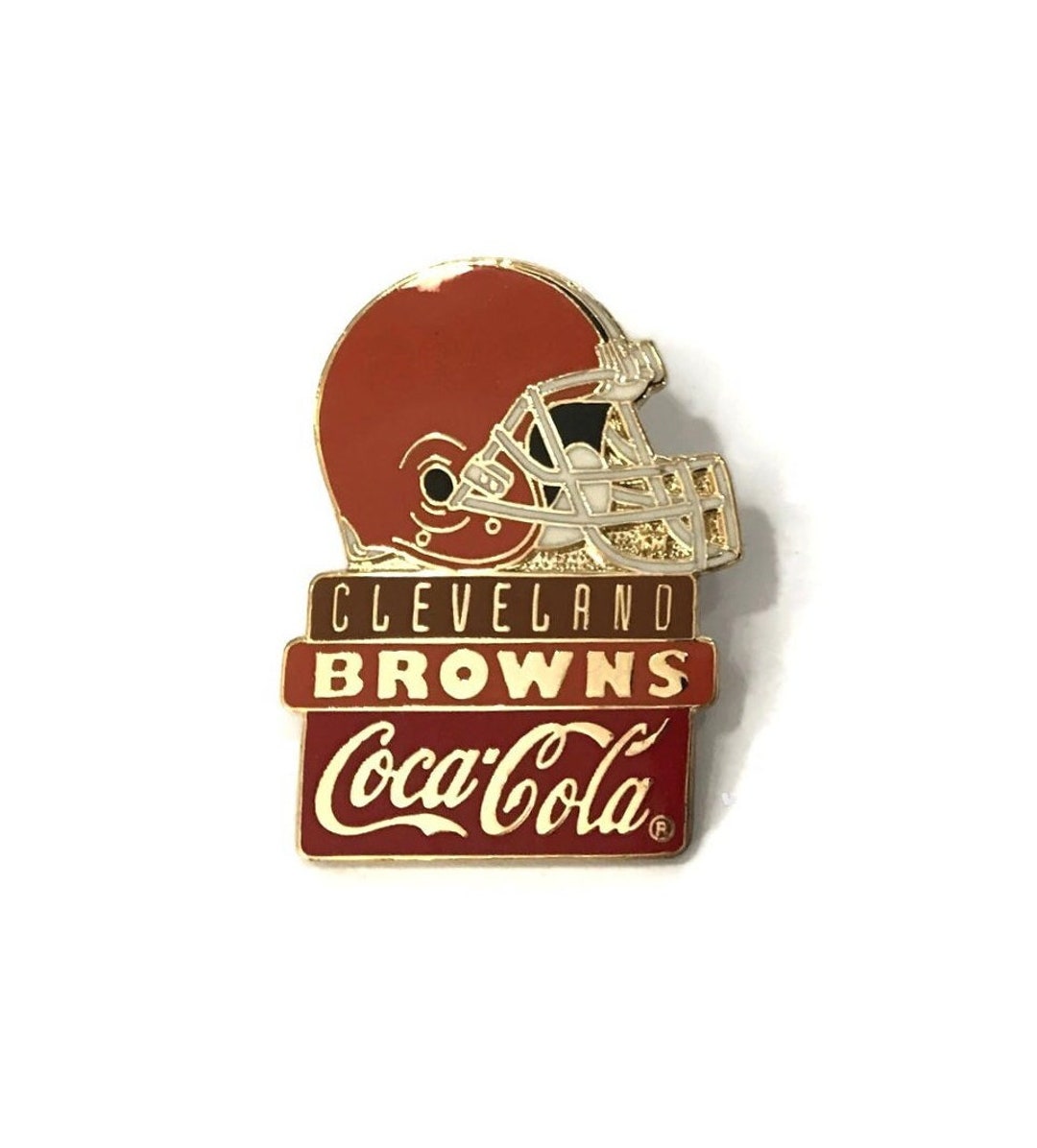 1993 Vintage BROWNS Pin + Backs ~ New Nos ~ NFL Football Coca Cola ...