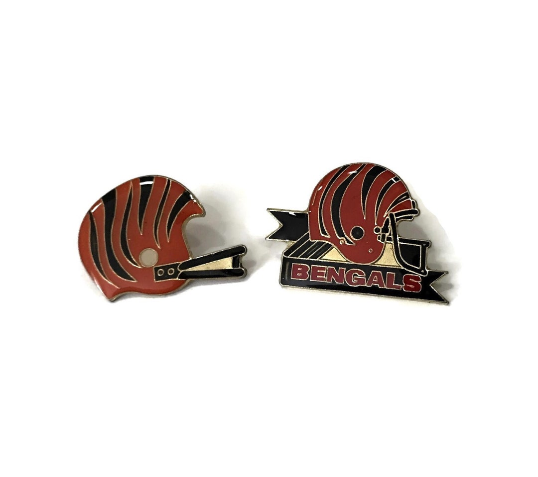 Vintage BENGALS Pin Set Backs New Nos NFL Football Collector Pins Brass ...