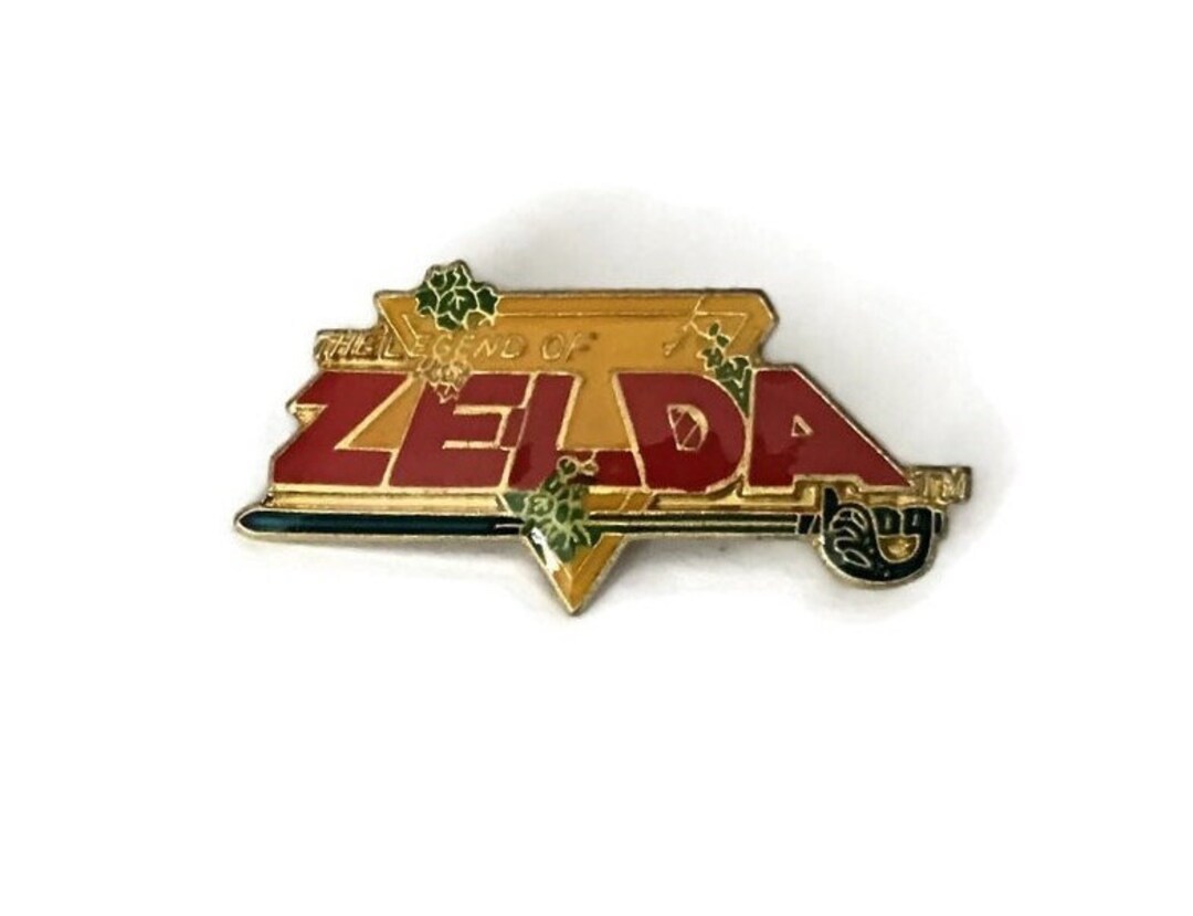 1988 ZELDA LOGO Pin Nintendo NES Pin 1.5 Brass Glossy Hard Enamel Rare ...