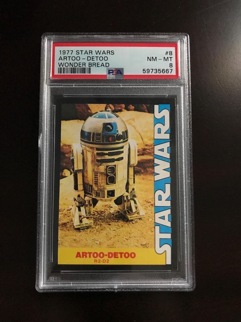 1977 Artoo Detoo R2D2 Star Wars Wonder Bread #8 PSA 8 NM Near Mint ...