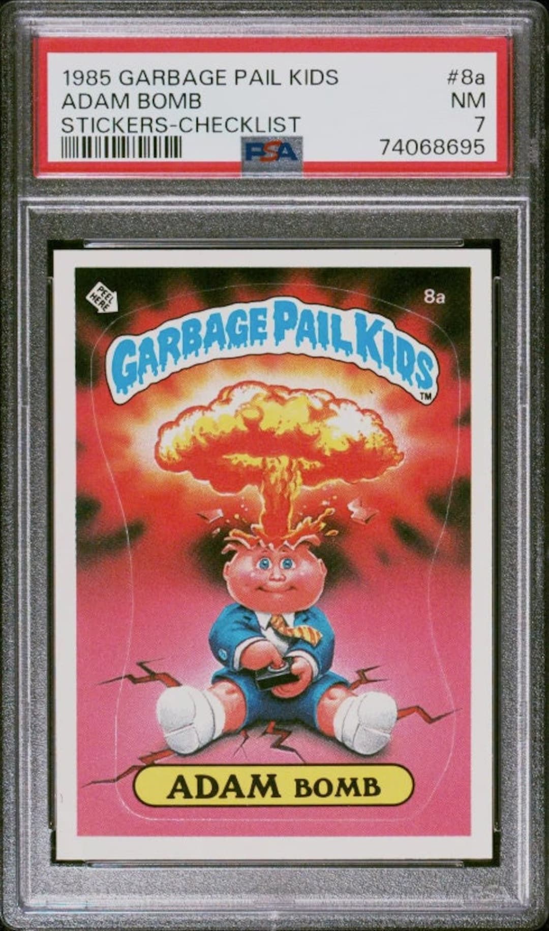 1985 Garbage Pail Kids Stickers 8a Adam Bomb Checklist PSA 7 GPK Rare ...