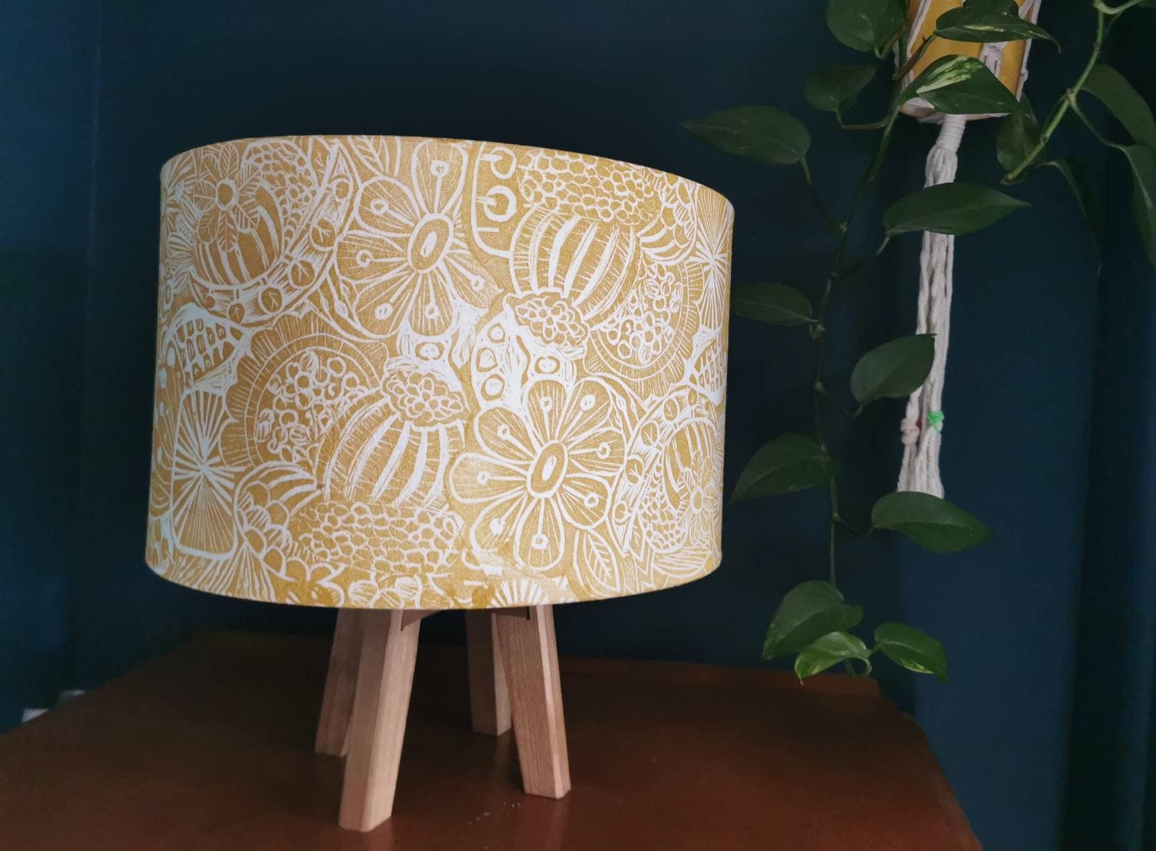 Striking Seed Pod Hand Printed Lampshade by Rachel Quilty. Large ...