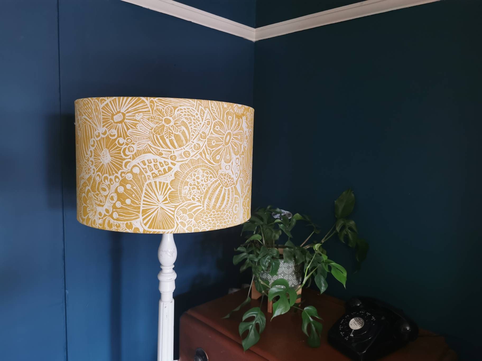 Striking Seed Pod Hand Printed Lampshade by Rachel Quilty. Large ...