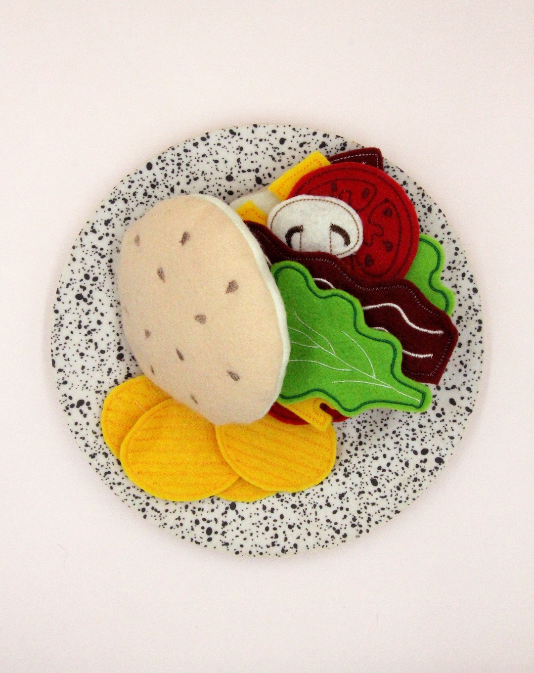 Embroidered Felt Burger / Burger Brodé En Feutrine - Etsy