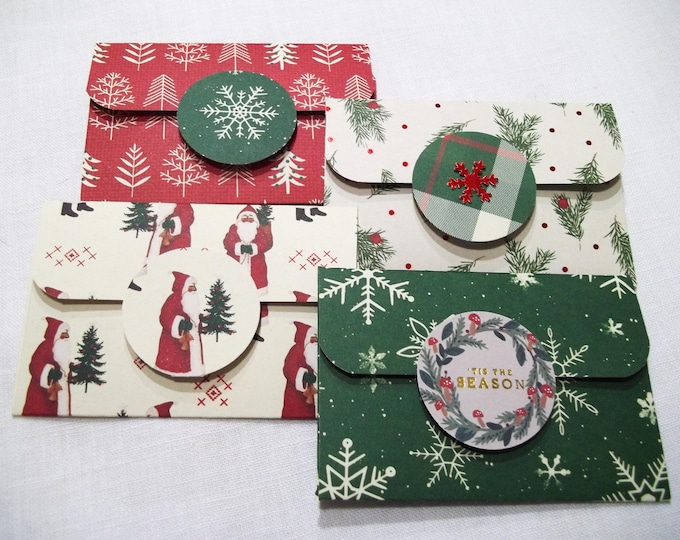 Christmas and Holiday Gift Card Holders, Set of 4 - Etsy