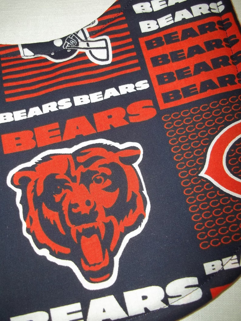 Chicago Bears Baby Bib, Reversible Baby Bib - Etsy