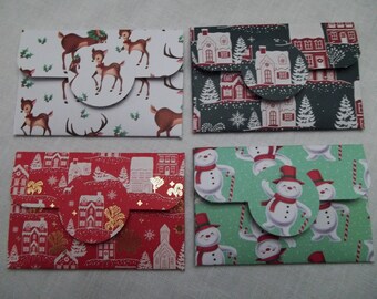 Christmas and Holiday Gift Card Holders, Set of 4 - Etsy