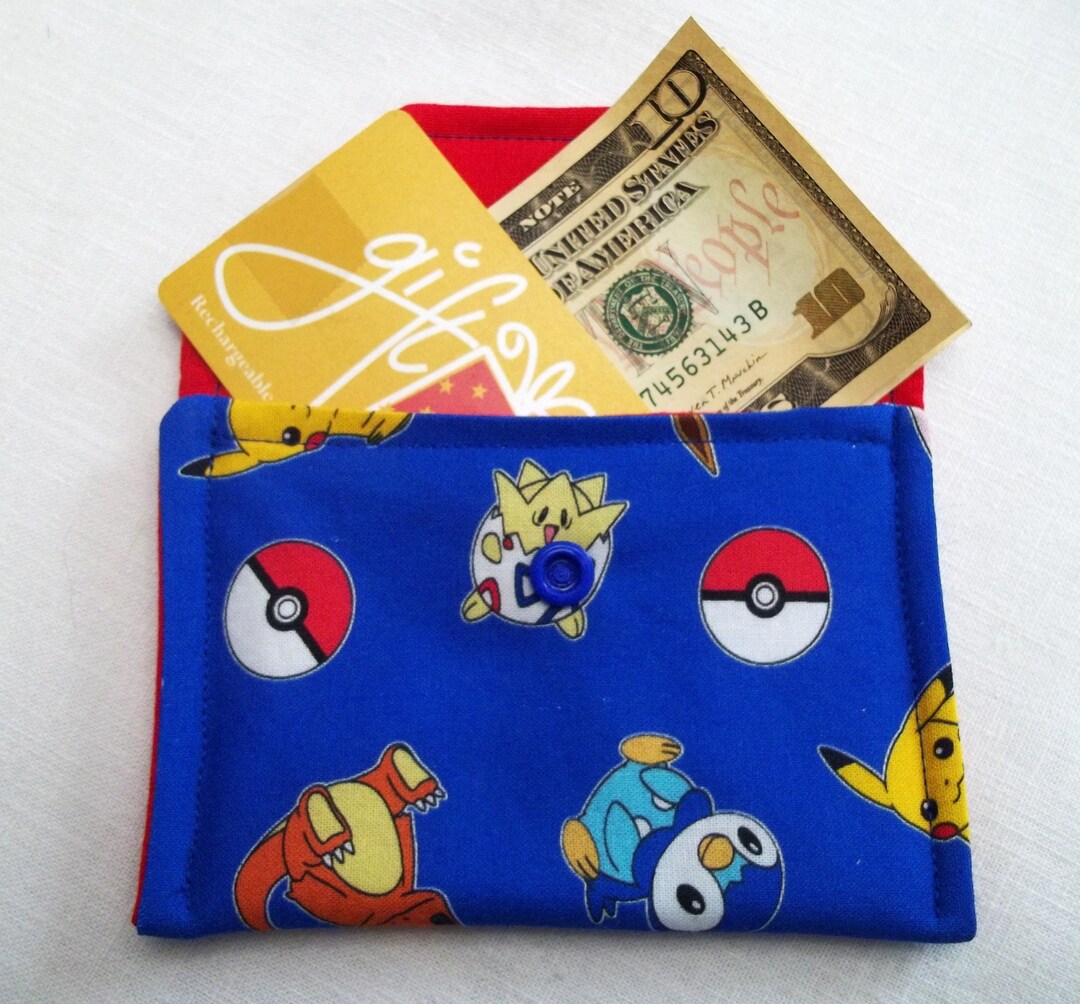 Pokémon Small Fabric Wallet, Pokémon Coin Purse, Gift Card Holder - Etsy