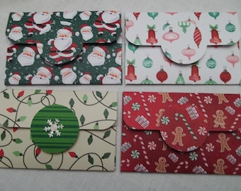 Christmas and Holiday Gift Card Holders, Set of 4 - Etsy
