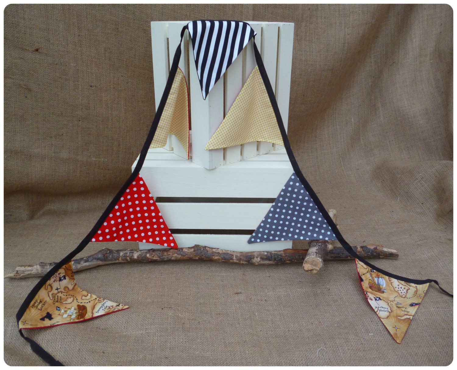 Personalised Pirate Bunting Treasure Map Banner Pirate - Etsy