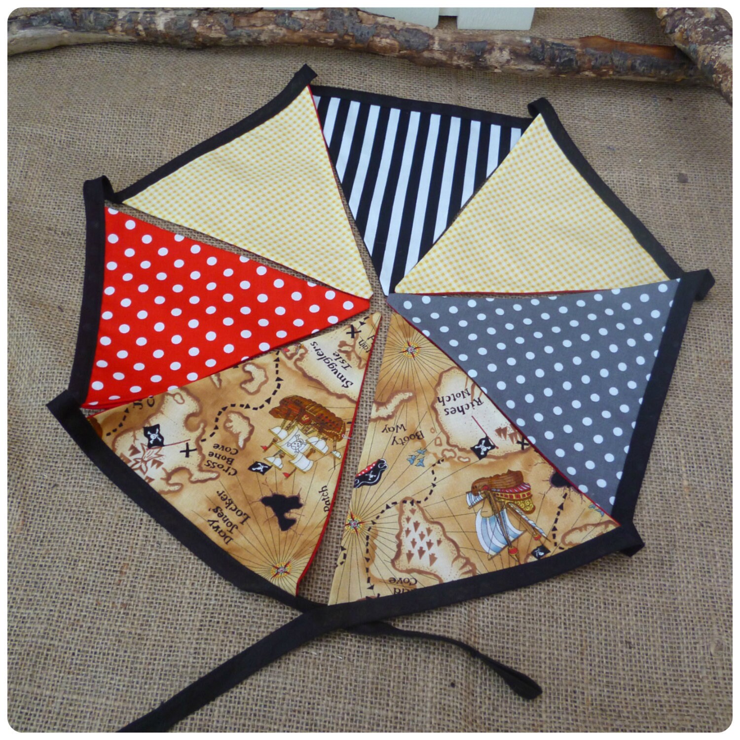 Personalised Pirate Bunting Treasure Map Banner Pirate - Etsy