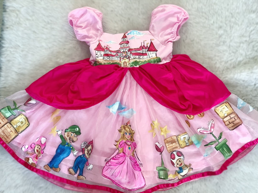 Princess Peach Dress - Etsy