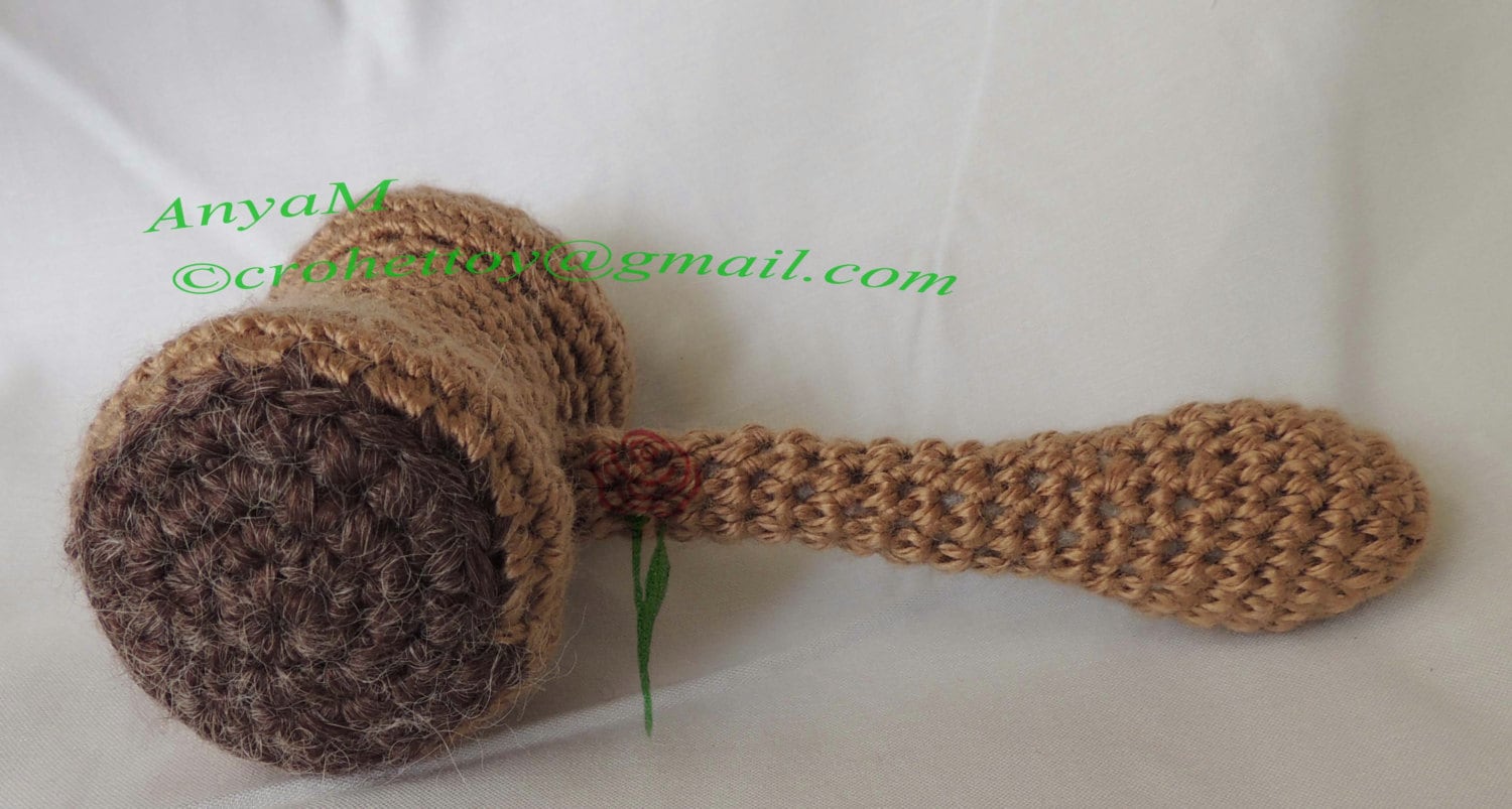 Crochet Pattern (pdf File) the Gavel & the 'sound Block' for Judge ...