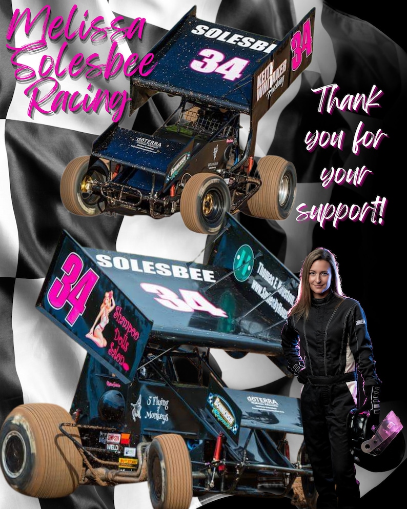 Custom Racing Sponsor Appreciation Poster Design Digital Download for ...