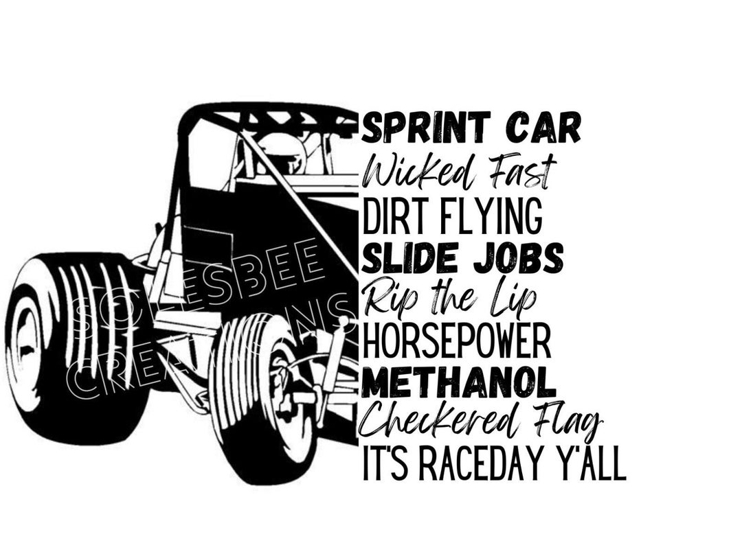 Non Wing Sprint Car Dirt Track Racing Design Digital Png for ...