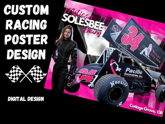 Custom Racing Poster Design Digital Download for Printing. - Etsy