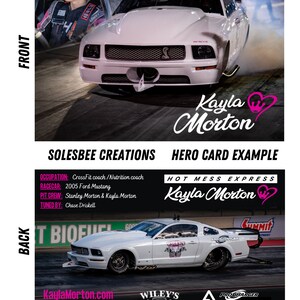 Custom Racing Hero Cards / 2 Sided Design for 5x7 Cards / Digital ...