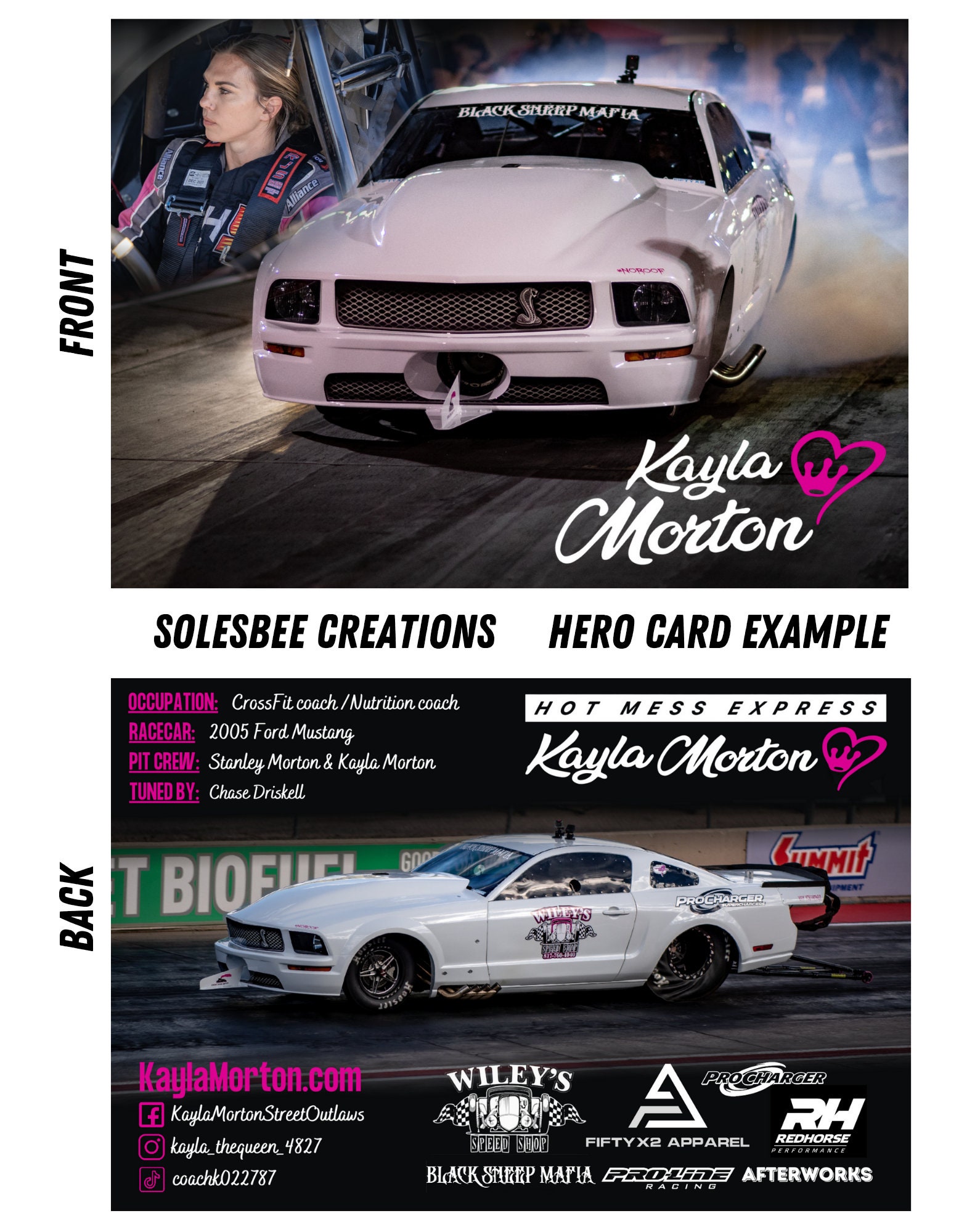 Custom Racing Hero Cards / 2 Sided Design for 5x7 Cards / Digital ...