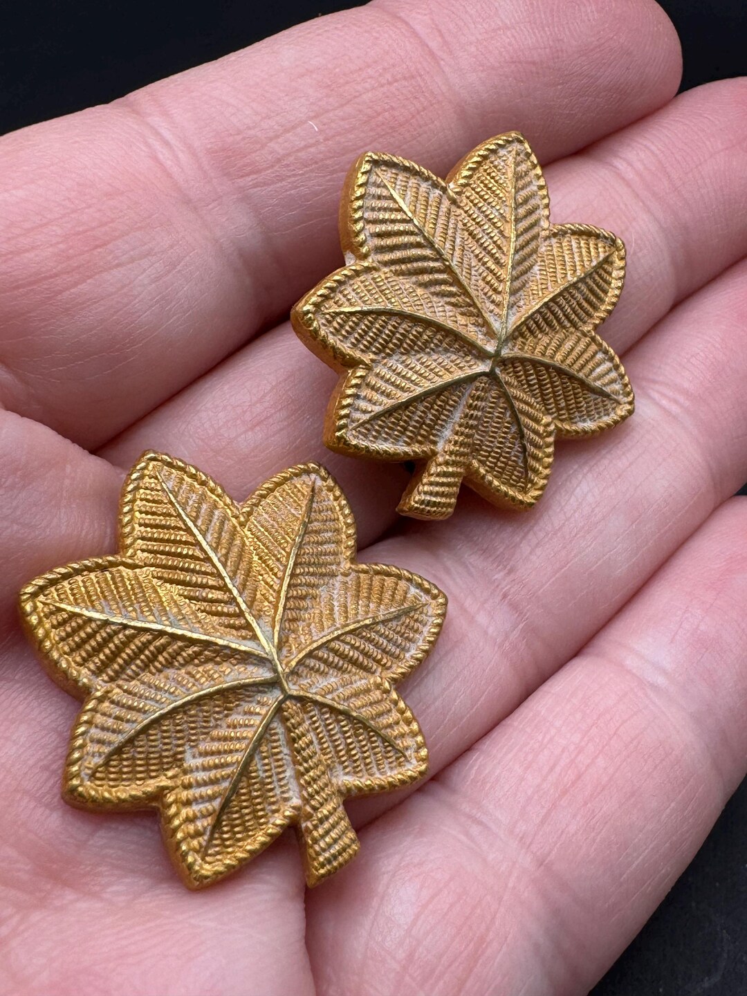 WW2 US Army Air Force Major Collar Heavy Leaf Pins - Etsy