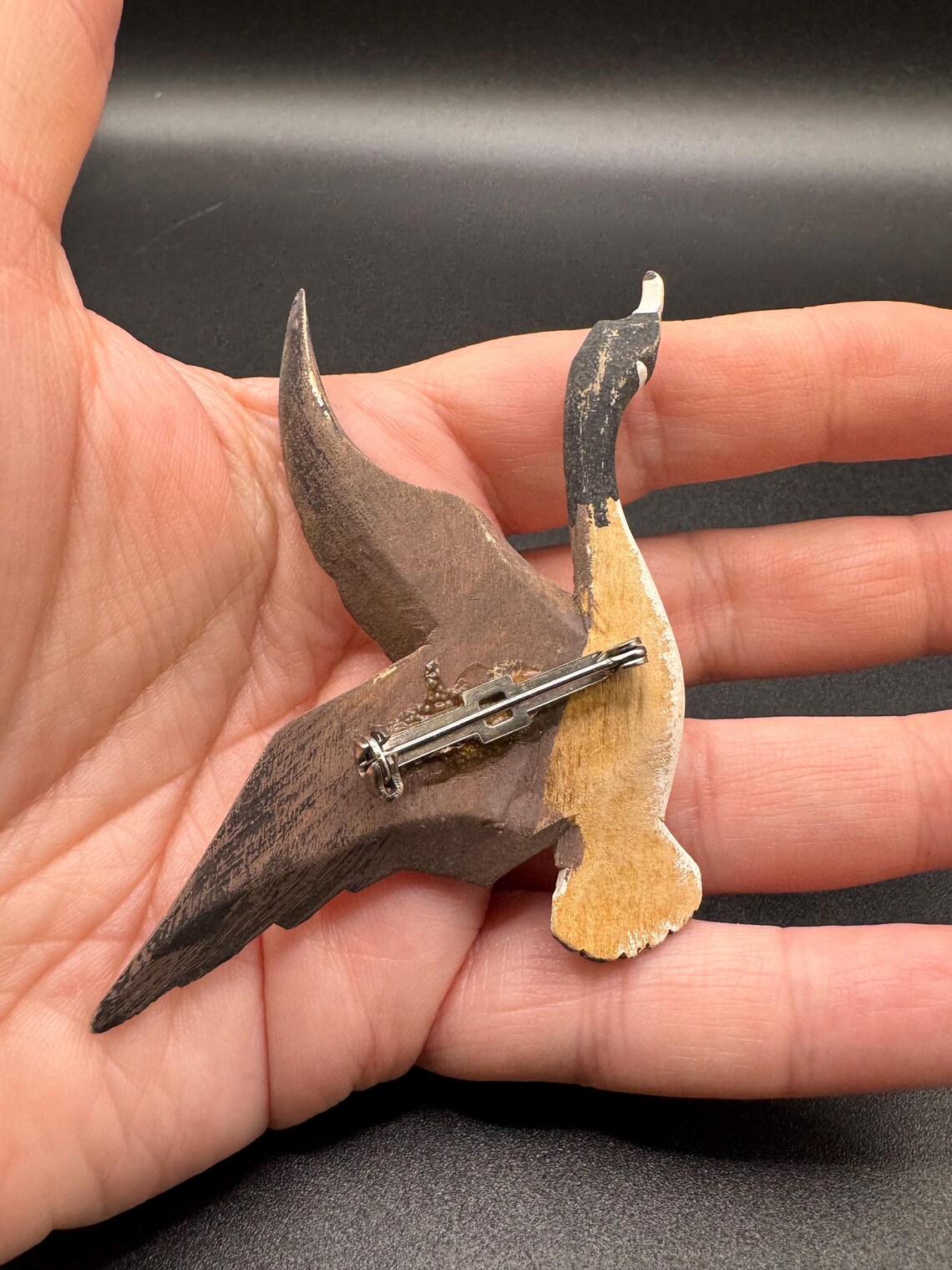 Vintage Hand Painted Honking Goose Brooch - Etsy