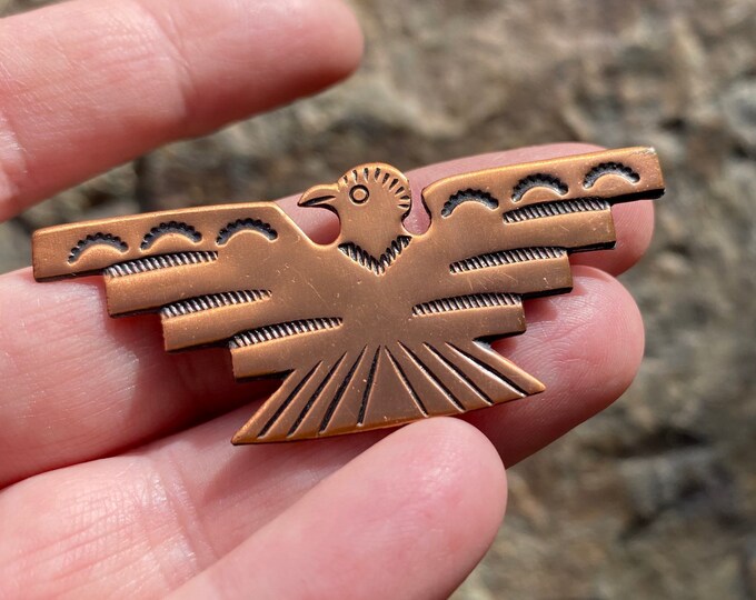 Vintage Bell Trading Post Copper Thunderbird Pin - Etsy