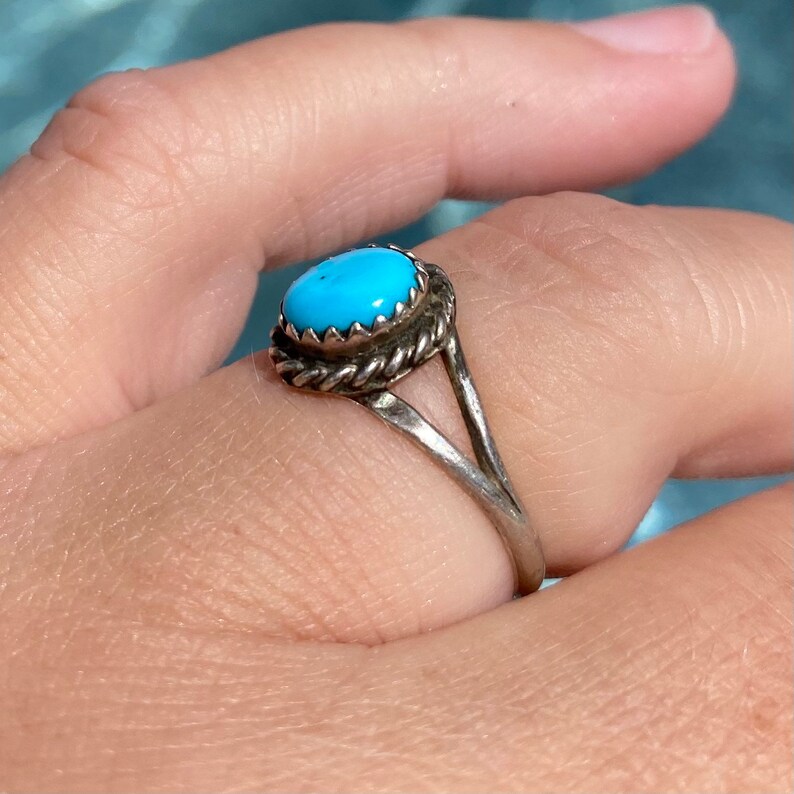 Vintage Turquoise Sterling Silver Ring | Etsy