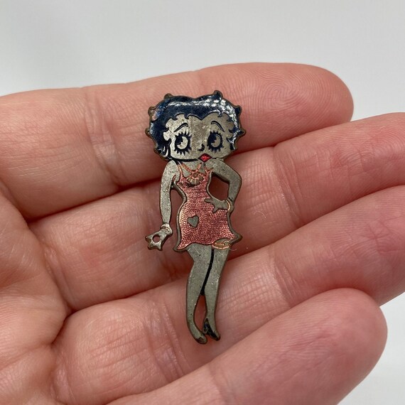 Antique Betty Boop Enamel Pin Gem