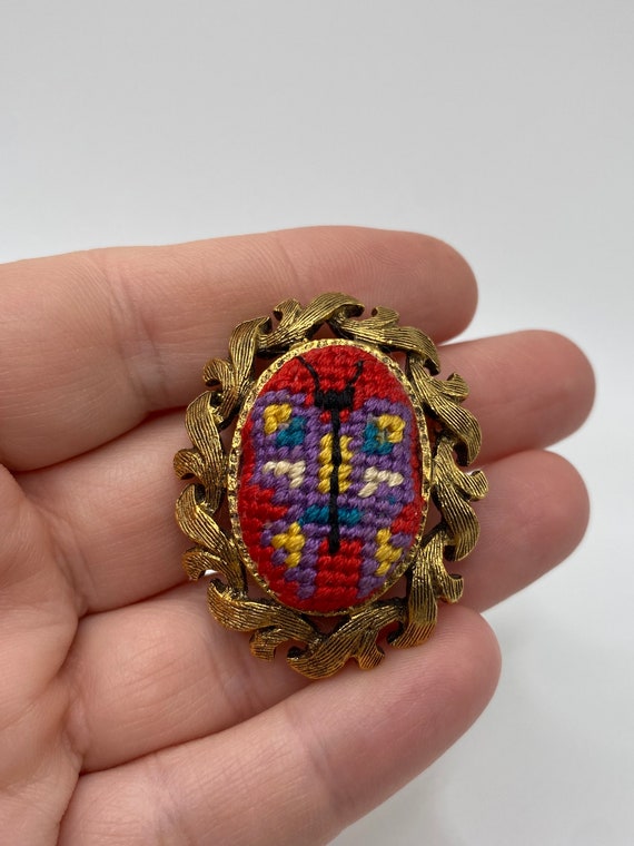 Needle Point Vintage Purse (I2) - Gem