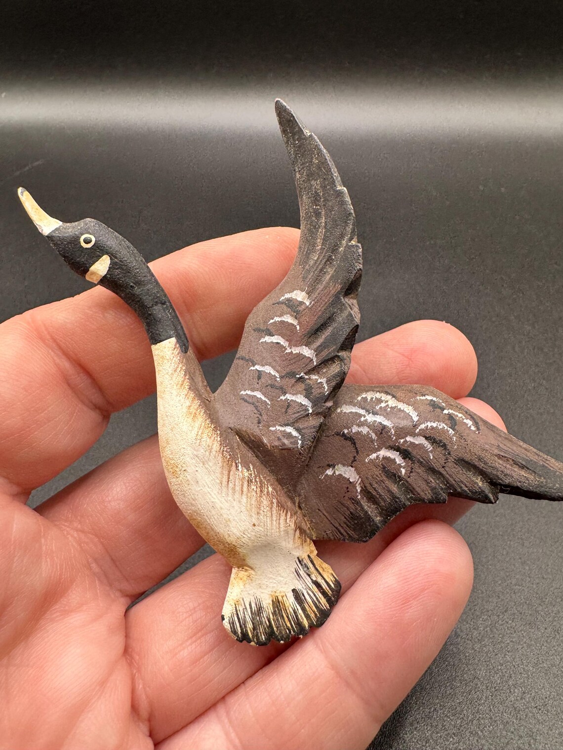 Vintage Hand Painted Honking Goose Brooch - Etsy