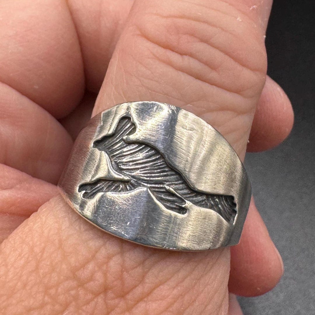 Native American Hopi Roadrunner Sterling Silver Ring - Etsy